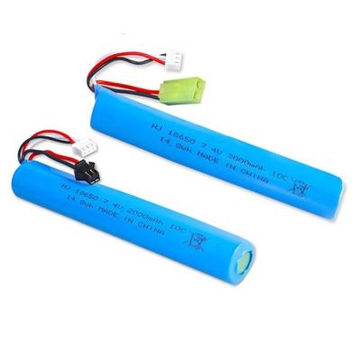 China Rechargeable 18650 2S 7.4V 2000mAh 10C Lithium Battery Pack For Power Tools for sale