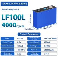 China LF100L 5000 Cycles 3.2V 100Ah Solid State Prismatic Lithium Ion LiFePO4 Battery Cell for sale