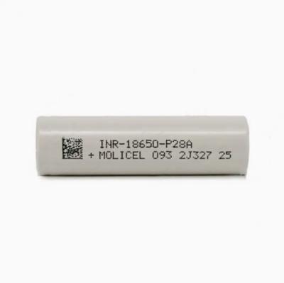 China Molicel INR18650 P28A 2800mAh 18650 Lithium Ion Battery Cell for Flashlight for sale
