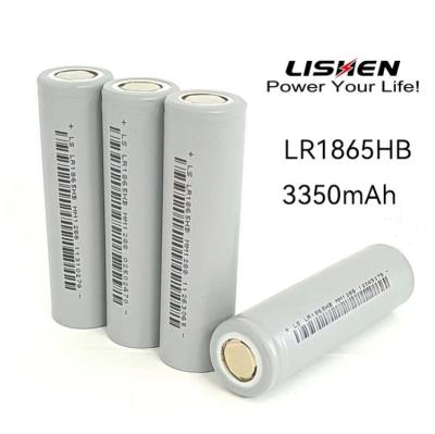China Lishen LR1865HB 3.6v 3350mAh Cylindrical Lithium Ion Battery Rechargeable Cell For Flashlights for sale