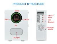 China 1280Wh LiFePO4 Wall Mounted Home Battery All In One Pure Sine Wave Inverter for sale