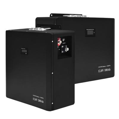 China 12.8V 100Ah Lithium Iron Phosphate Solar Storage Battery 6000 Cycles Wall Mount Battery Pack for sale