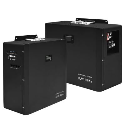 China OEM 12.8V 200Ah Wall Mount Solar Storage Lithium Iron Battery Pack Power Bank for sale