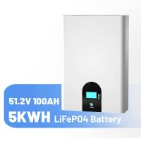 China 2.5kWh Wall Mounted Stackable Design LiFePO4 Battery For Home Energy Storage for sale