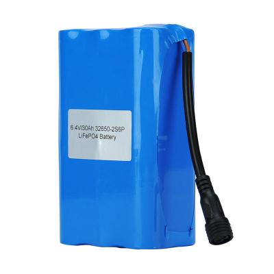 China Custom 6.4V 30Ah Solar Street Light Battery 2S6P 32650 LiFePO4 Battery Pack 3000 Cycle for sale