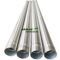 China Highly Wire Wrapped Screen for Water Well Systems V-Shaped Wire 0.5mm Slot Size 65% Open Area SS304L Material 5.8m Unit Length BTC End Connection for sale