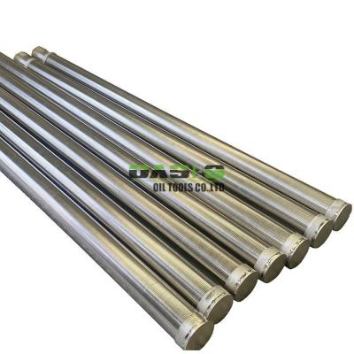 China Stainless steel Gas Filter Element featuring continuous narrow slots and V shaped wire profile for filtration in food processing and mining for sale