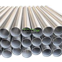 China Stainless Steel Well Screen 304 Wire Wrapped Screen with 3 Meter Length and 1mm Slot Opening for Sand Control in Groundwater Extraction for sale