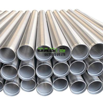 China Stainless Steel Well Screen 304 Wire Wrapped Screen with 3 Meter Length and 1mm Slot Opening for Sand Control in Groundwater Extraction for sale