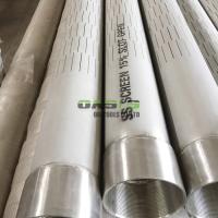 China Stainless Steel Grade Slotted Drainage Pipe , Welded Screen Filter For Oil Well for sale