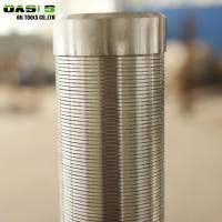 China Stainless Steel 304 Borehole Screen V Wire , High Efficiency Gravel Pack Screen for sale