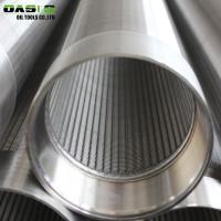 China 6 Inch AISI304L Well Casing Pipe , V / Wedge Shaped Silver Wedge Wire Filter for sale