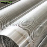 China 6 Inch AISI304L Well Casing Pipe , V / Wedge Shaped Silver Wedge Wire Filter for sale