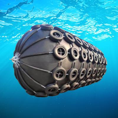 China ISO17357-1:2014 Pneumatic Yokohama Floating Fenders Tyre Chain Net for sale