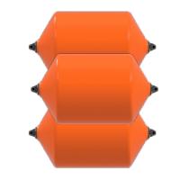 China 2.3*6.2m Floating Foam Fender With Military Grade Polyurea Outer Layer for sale