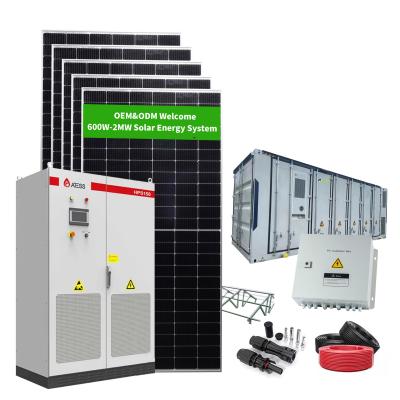 China 5MW 5MVA Off Grid on Grid Hybrid  Energy Storage Solar Power Banks Complete Solar System Setup Solar Power Plant for sale