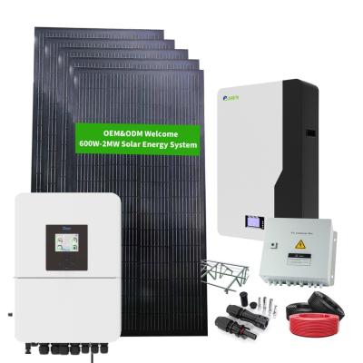 China DAWN DL-HSS8KW 8kW Monocrystalline Silicon Solar System with MPPT Controller Lithium Ion Battery Inverter for Home Use for sale