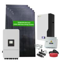 China Hot Sale High Quality Hybrid Solar System 8KW Solar System with Storage Set with Battery Bank for Home Solar System for sale