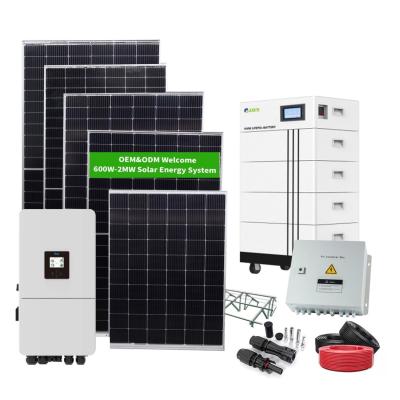 China Cheap Price Full Set Easy Installation PV Panels Kit Hybrid Solar Energy System 12KW 12000 Watts for Home for sale
