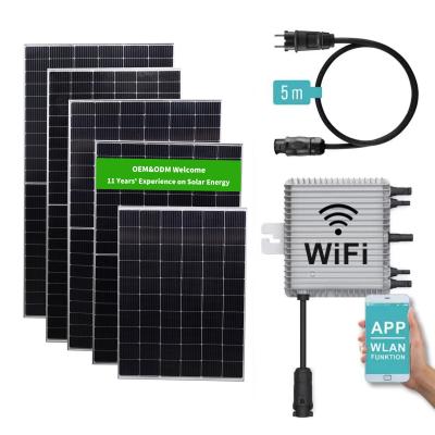 China Solar Panel Kit for Electricity at Home 600w 1kw 2kw 5kw Solar & Wind Hybrid Solar PV Panel Power Renewable Energy System for sale