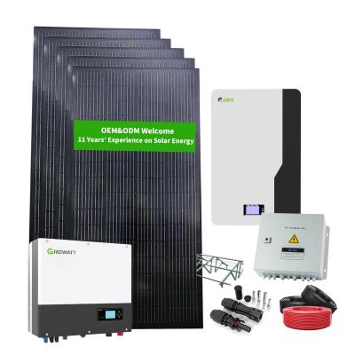 China Wholesale 6KW 8KW 10KW 15KW 20KW 30KW Solar System 5000W Solar Energy System 5 KW Solar Panels 5KW System Price for sale