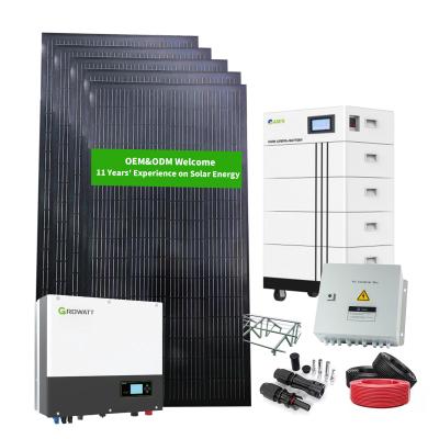 China Battery Lithium 48V 200AH Solar System Customized 10KW Photovoltaic Solar Energy System 10KW Home Solar Power System for sale