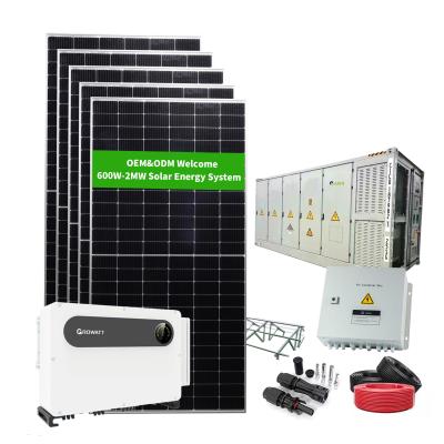 China Rich Experience on Commercial & Industrial Use Energy Storage 1MW Solar System Solar Panel 1MW Solar Energy System for sale