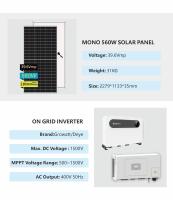 China Solar Energy System on Grid 1MW PV Wind Generator Grid Tie Inverter 1 Megawatt HV Solar Panel Complete System for sale
