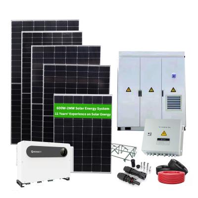 China 1MW Hybrid Solar Power Plant with Battery for Sale Achieve Energy Security and Stable Power Supply on Grid System for sale