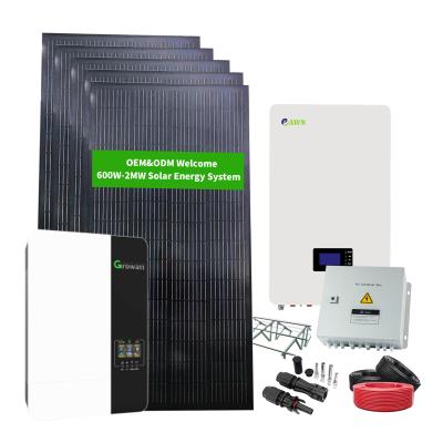 China High Efficiency Complete Kit Off Grid Photovoltaic 12KW Solar Energy System with Lithium Battery for Home Use for sale