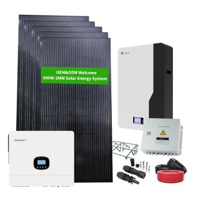 China Best Price Complete 12KW Off Grid Solar Energy System with Batteries for Home Solar Power System Full Kit for sale