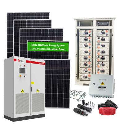 China 100KW 200KW 500KW  Wholesale Price 50Kw PV System Solar Energy Storage System 1MW Industrial Solar Power System for sale