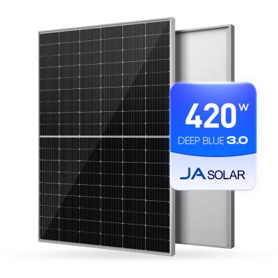 China Wholesale Price Solar Modules JA Panels 400W 410W 415W 182Mm 108Cells Monocrystalline Full Black Solar PV Panels for sale