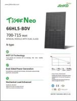 China Jinko 700 Watts 705 w 710 w BIFACIAL MODULE DUAL GLASS N-type Solar Panel for sale