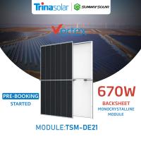 China Panels Solar TSM-DEG21.20 650-670M 670w Trina Bifacial 660W Vertex High Quality Solar Panel Stock 650w 660w Solar Panel for sale