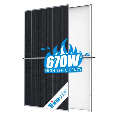 China Panels Solar TSM-DEG21.20 650-670M 670w Trina Bifacial 660W Vertex High Quality Solar Panel Stock 650w 660w Solar Panel for sale