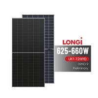 China Longi Himo 9 Solar Panels 630W 640W 635W 645W 650W 655W 660W Mono Bifacial Solar Panels N Type Paneles Solares for sale