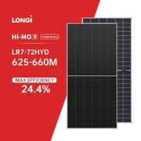 China Longi Himo 9 Solar Panels 630W 640W 635W 645W 650W 655W 660W Mono Bifacial Solar Panels N Type Paneles Solares for sale