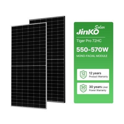 China Jinko 550W-570W Solar Panel 144 Cells Jinko Tiger Pro PV Module for PV System Complete Jinko Mono Solar Panel for sale