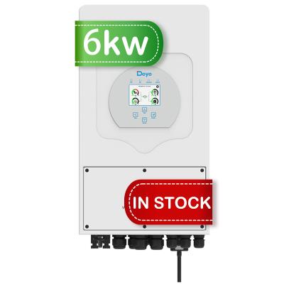 China Deye Hybrid Inverter 6KW MPPT Controller Single Phase Off Grid Hybrid Inverter Solar Energy System for sale