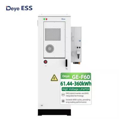 China Deye Lithium Battery 61.44kwh-360kwh High Voltage All in One Rack Mount LiFePO4 Battery for Solar Energy System for sale