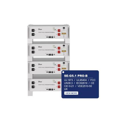 China Deye 51.2V100Ah Rack Mount Lithium Battery 5kwh 10kwh 15kwh 20kwh 30kwh Low Voltage Deep Cycle 48V Lithium Battery for sale