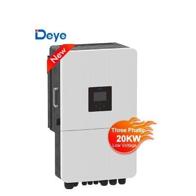 China Deye Three Phase Hybrid Inverter 10Kw 20Kw 12Kw 8Kw Hybrid Solar Inverter Deye Inverter 20 kw Low Voltage for Home Use for sale
