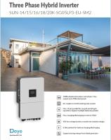 China Deye SUN-14/15/16/18/20K-SG05LP3-EU-SM2 15kw Solar Inverter Hybrid Inverter 15kw 18kw in Stock for sale