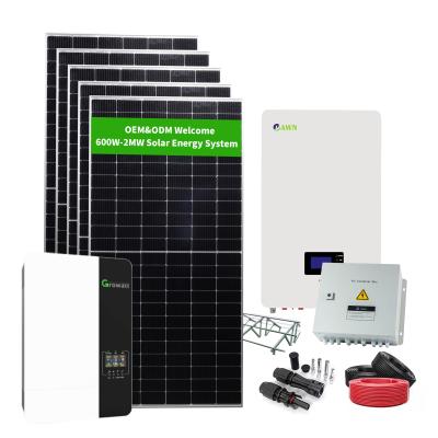 China 3KVA Solar PV Panel Power System Home Cost of 3 KW Solar System Lithium Battery 24V 200Ah for Solar System for sale