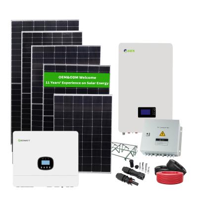 China Ready to Ship Best Seller Energy Storage Off Grid Solar System 6KW Solar System Cost of Solar and Battery System for sale