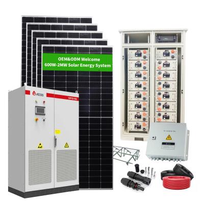China 100kW 150KW 500KW 1MW 2MW 5MW Complete Solar Panel System 150KVA PV Panel Systems Commercial Solar Power System for sale
