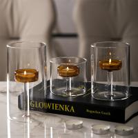 China Handmade Small Size Glass Jar Candle Holders for Romantic Atmosphere on Valentine's Day for sale
