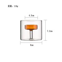 China Clear Glass Tea Light Holder with Lid Elegant and Romantic Cylinder Shape Metal Jar for sale