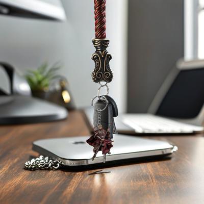 China Customized Color Wukong Keychain Black Acrylic 2D Flat Pendant for Backpack Car Computer for sale